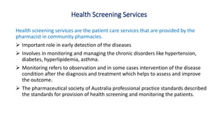Health screening services | PPTX