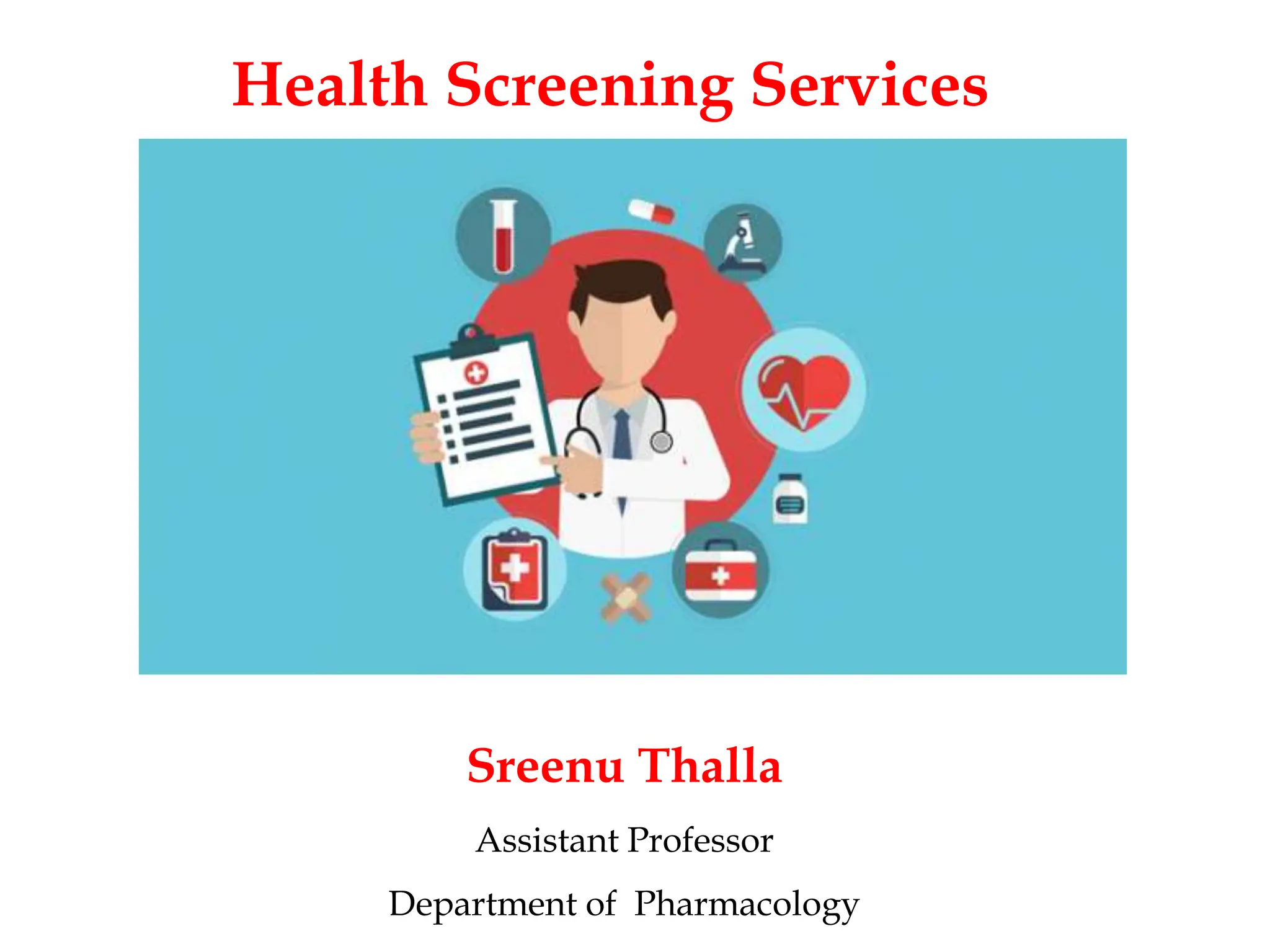 Health Screening Tests in Community Pharmacy | PPTX