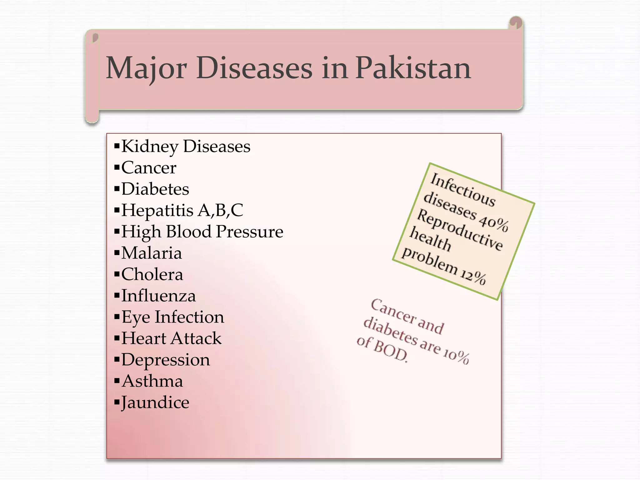 Health Sector & Diseases in Pakistan | PPTX