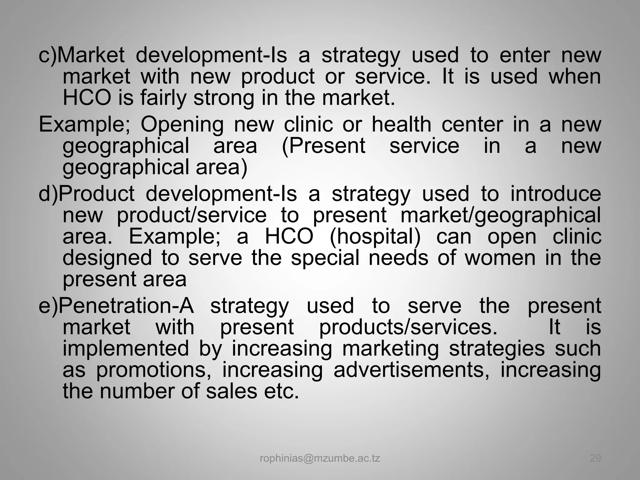 Health sector strategies notice | PPT