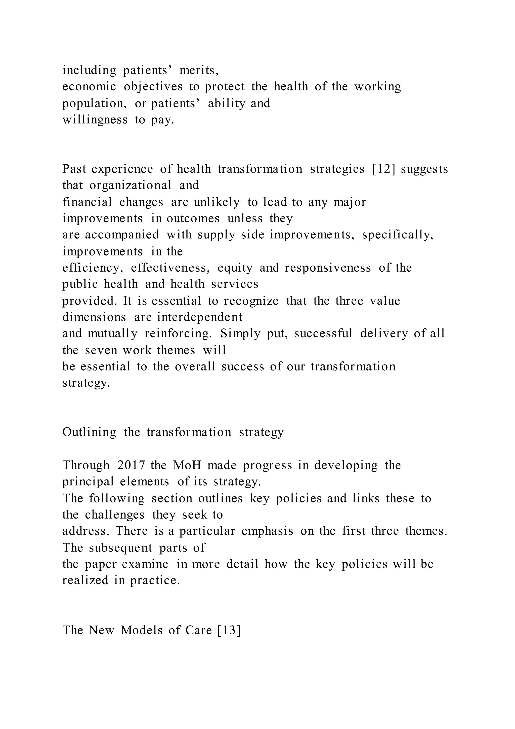 Health Sector Transformation StrategyV.3 | PDF