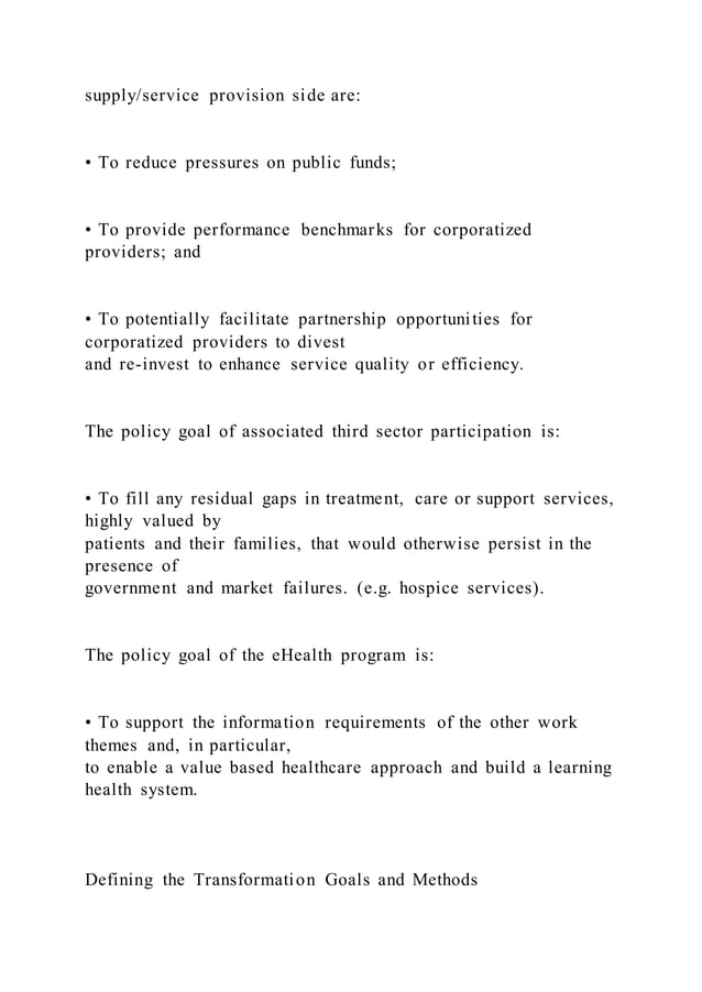 Health Sector Transformation StrategyV.3 | PDF