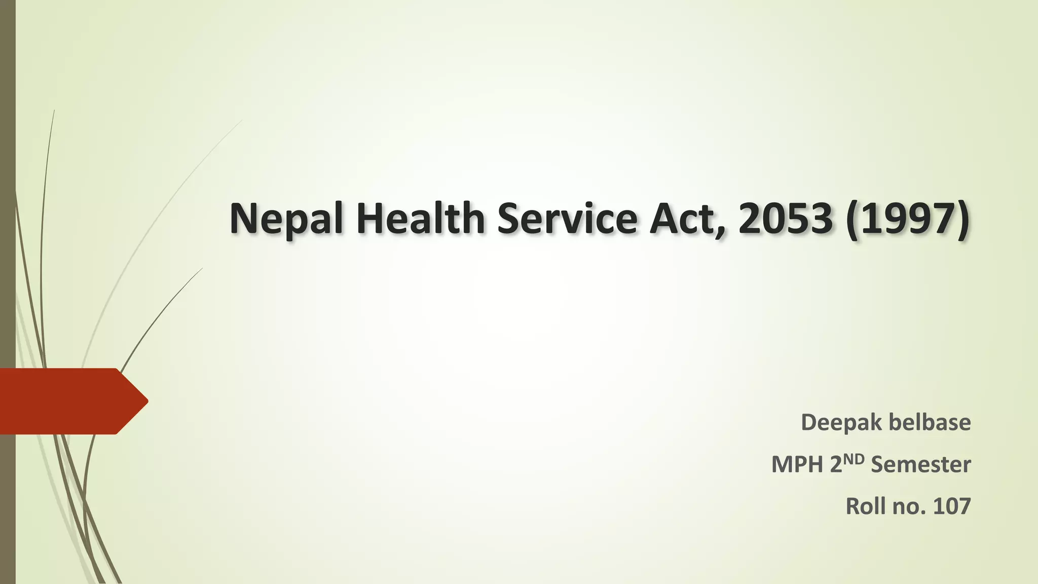 Health service act | PPTX