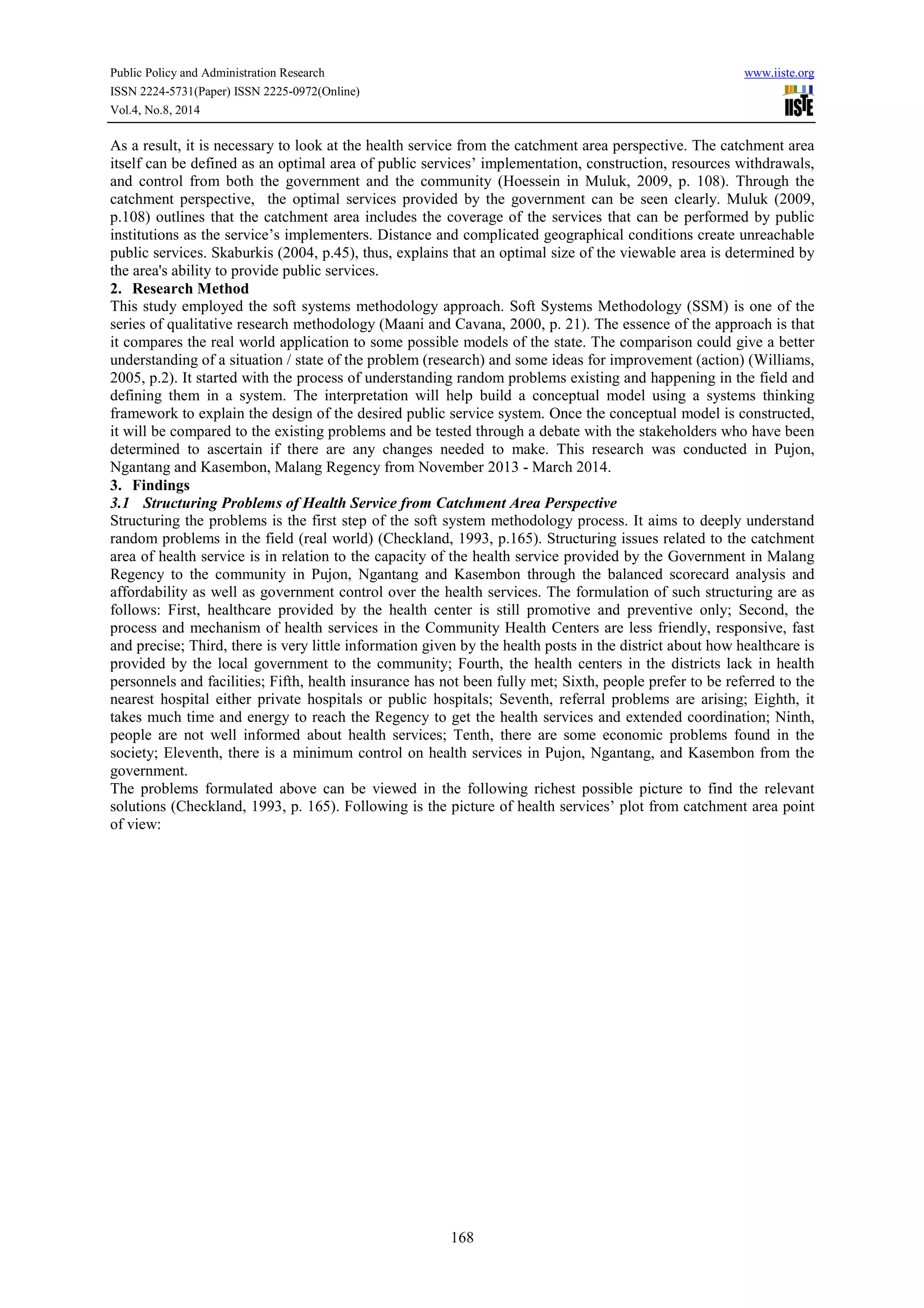 Health service from catchment area perspective | PDF