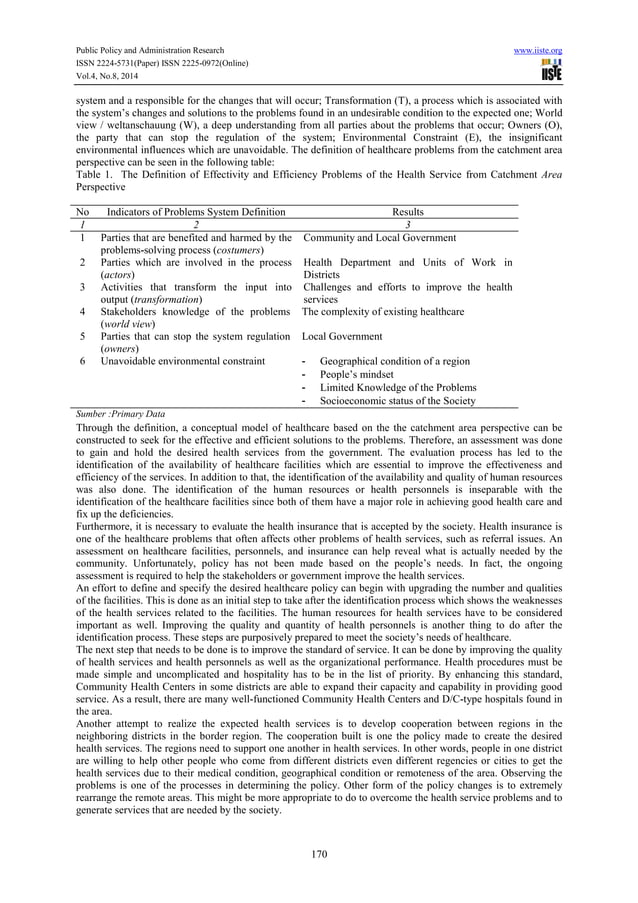 Health service from catchment area perspective | PDF