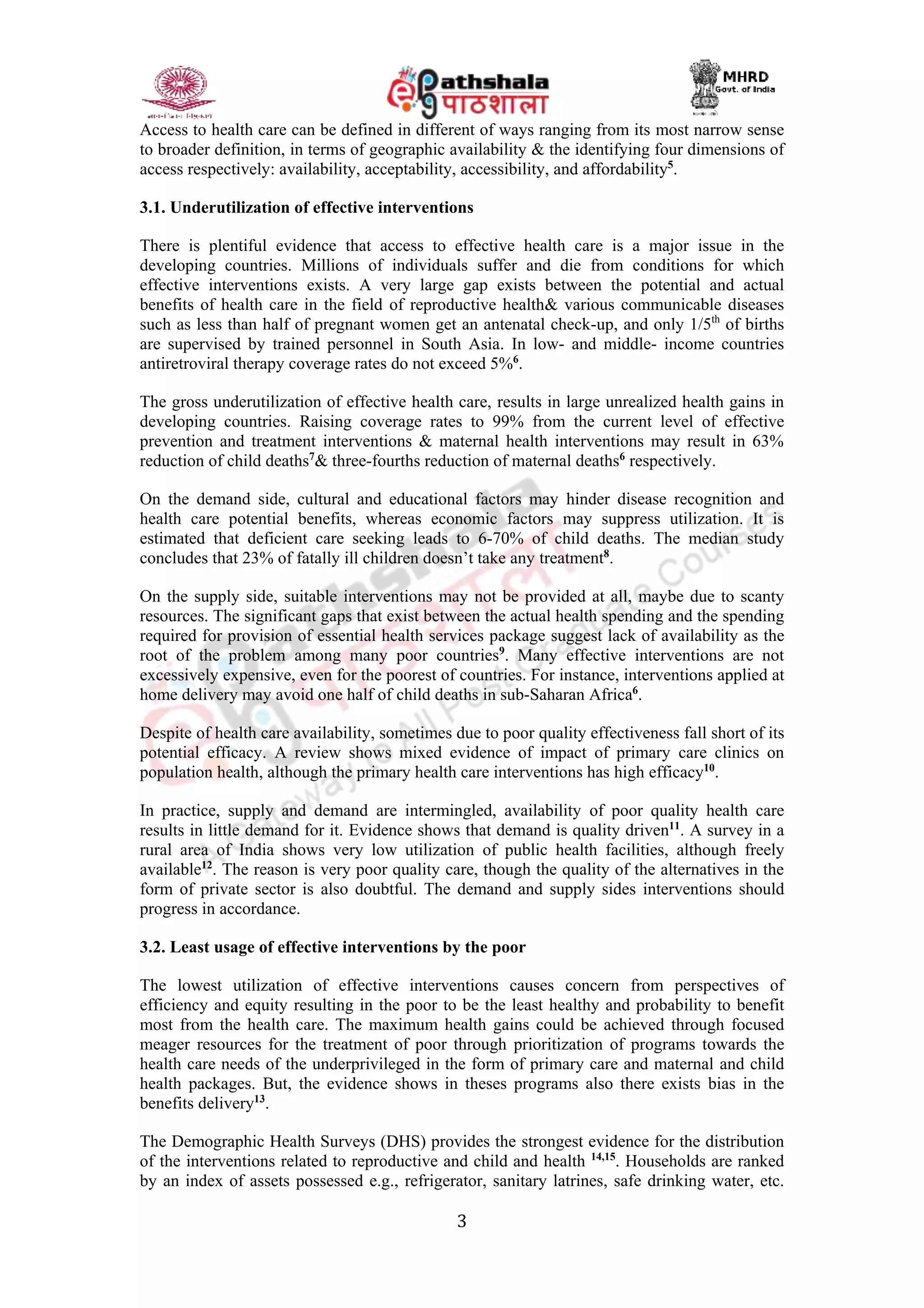 Health services in developing countries | PDF