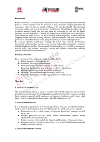 Health services in developing countries | PDF | Health Insurance | Insurance