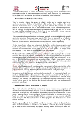 Health services in developing countries | PDF