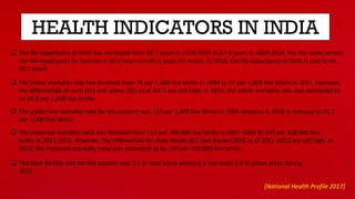 Health situation in India | PPT