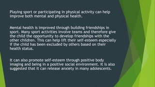 Health, sport and physical activity | PPTX