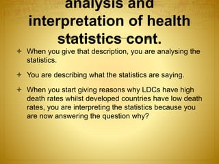 Health Statistics and their Meanings | PPTX