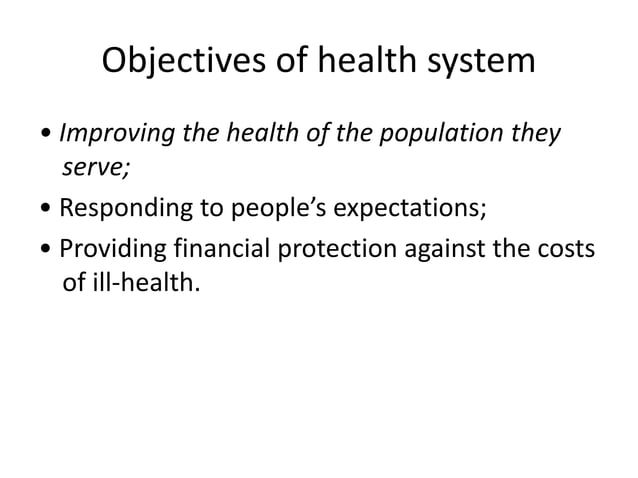 Health system | PPTX | Healthcare Industry | Industries