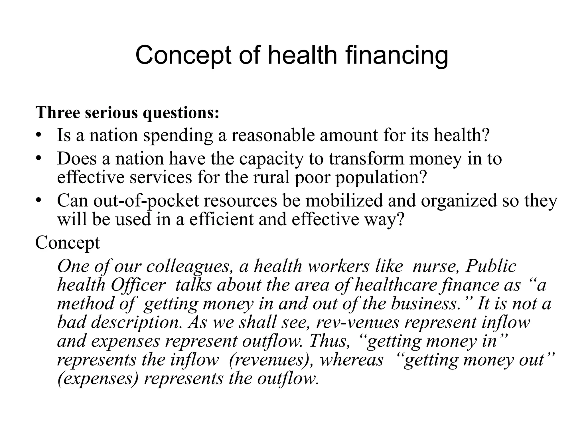 Health system and financing | PPTX
