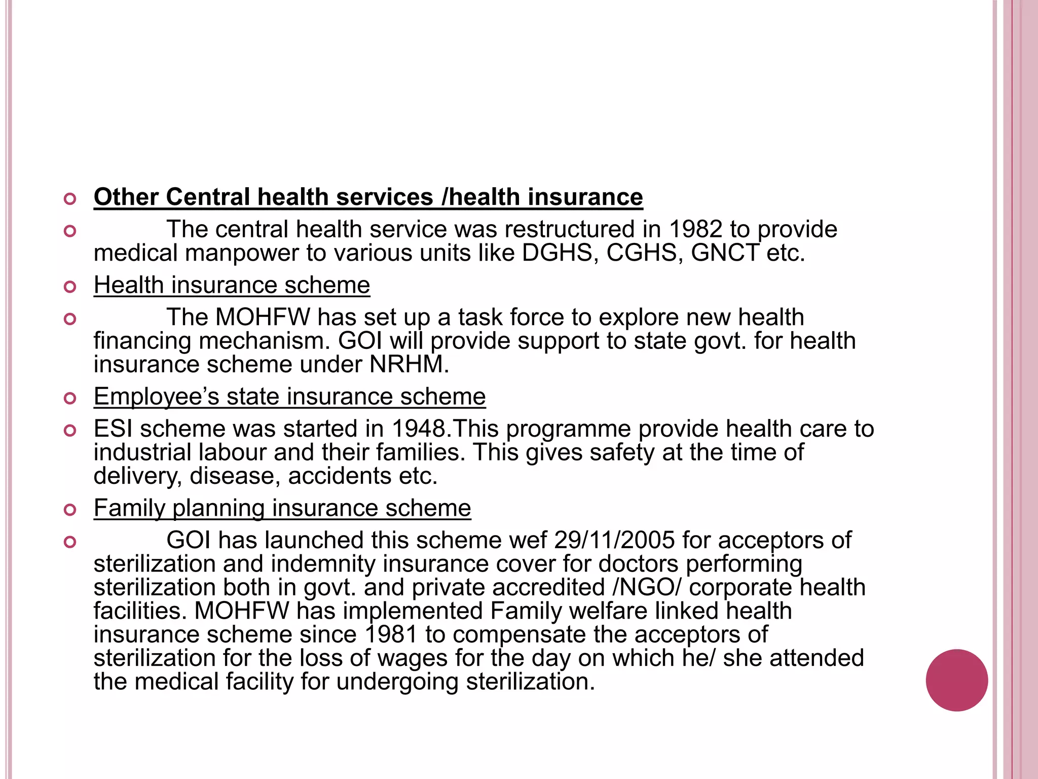 Health system at central, state and local levels, i | PPTX