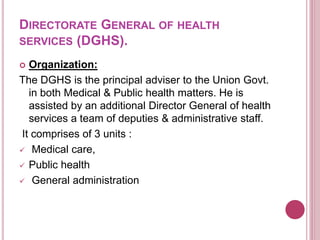 Health system at central, state and local levels, i | PPTX