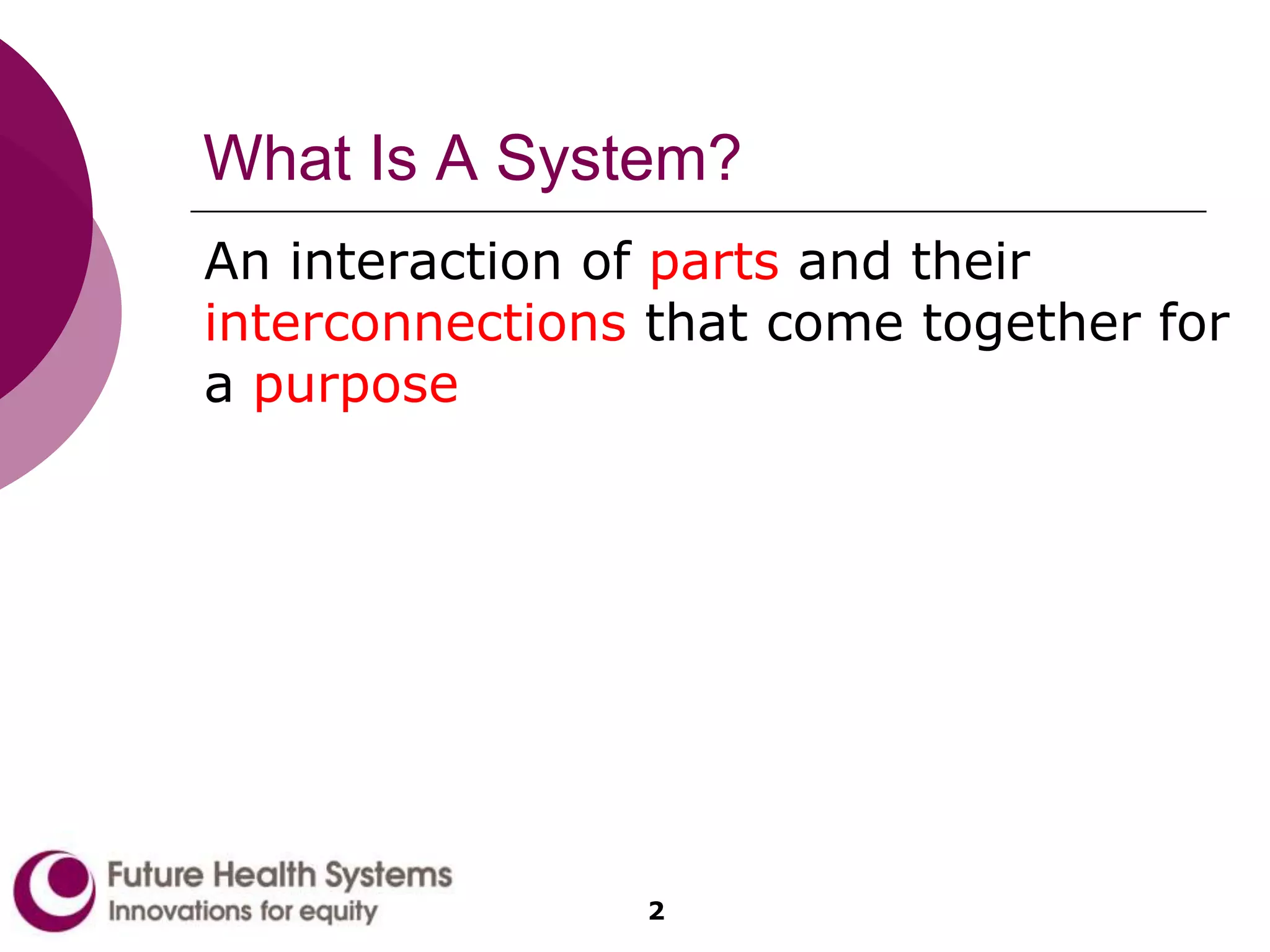 Health system elements | PPTX
