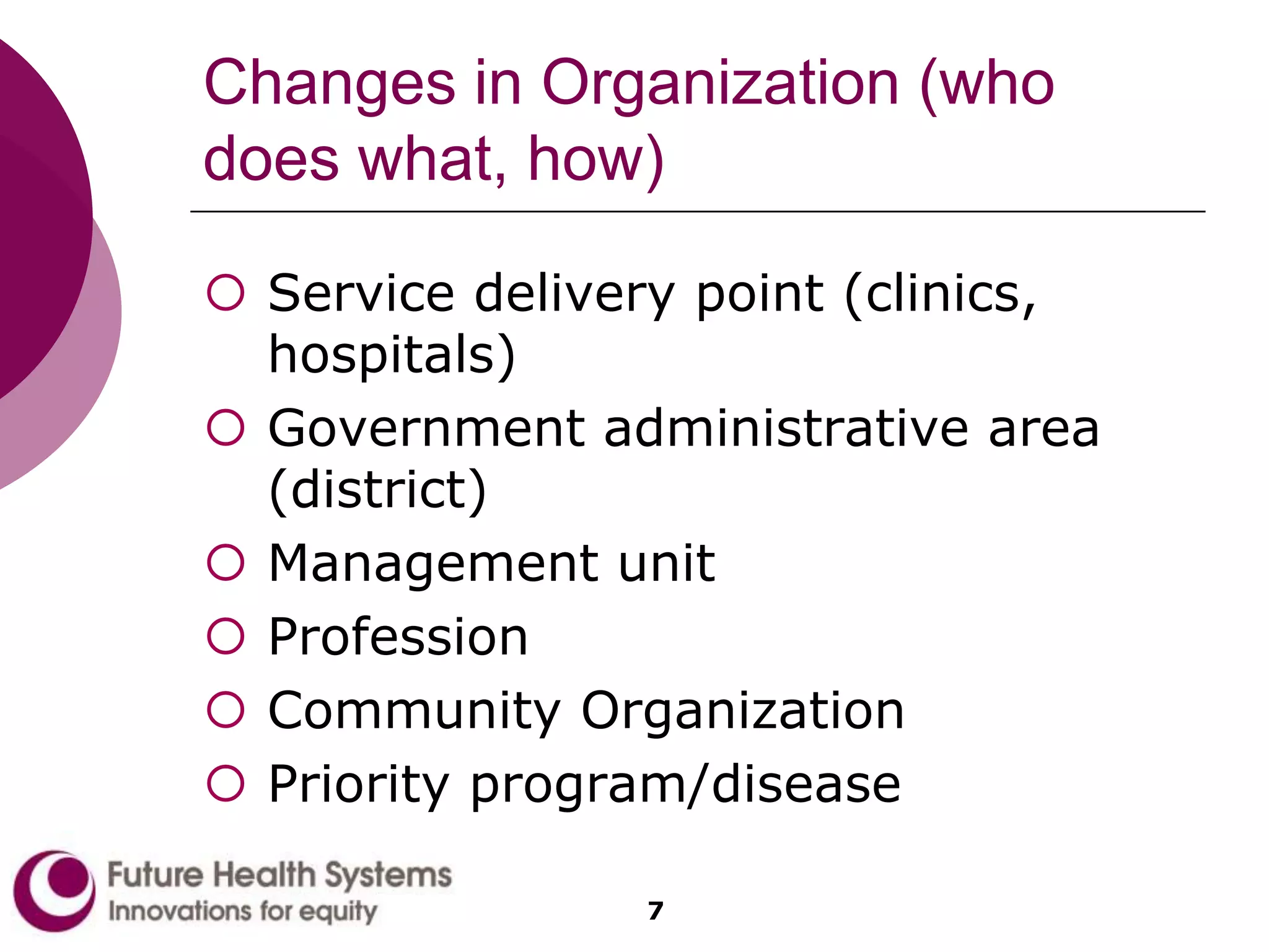 Health system elements | PPTX