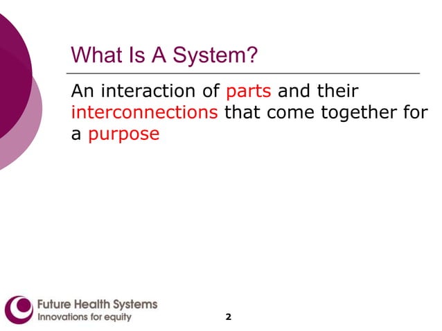 Health system elements | PPTX