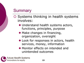 Health system elements | PPTX