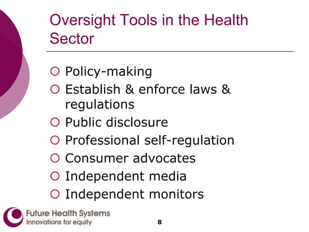 Health system elements | PPTX