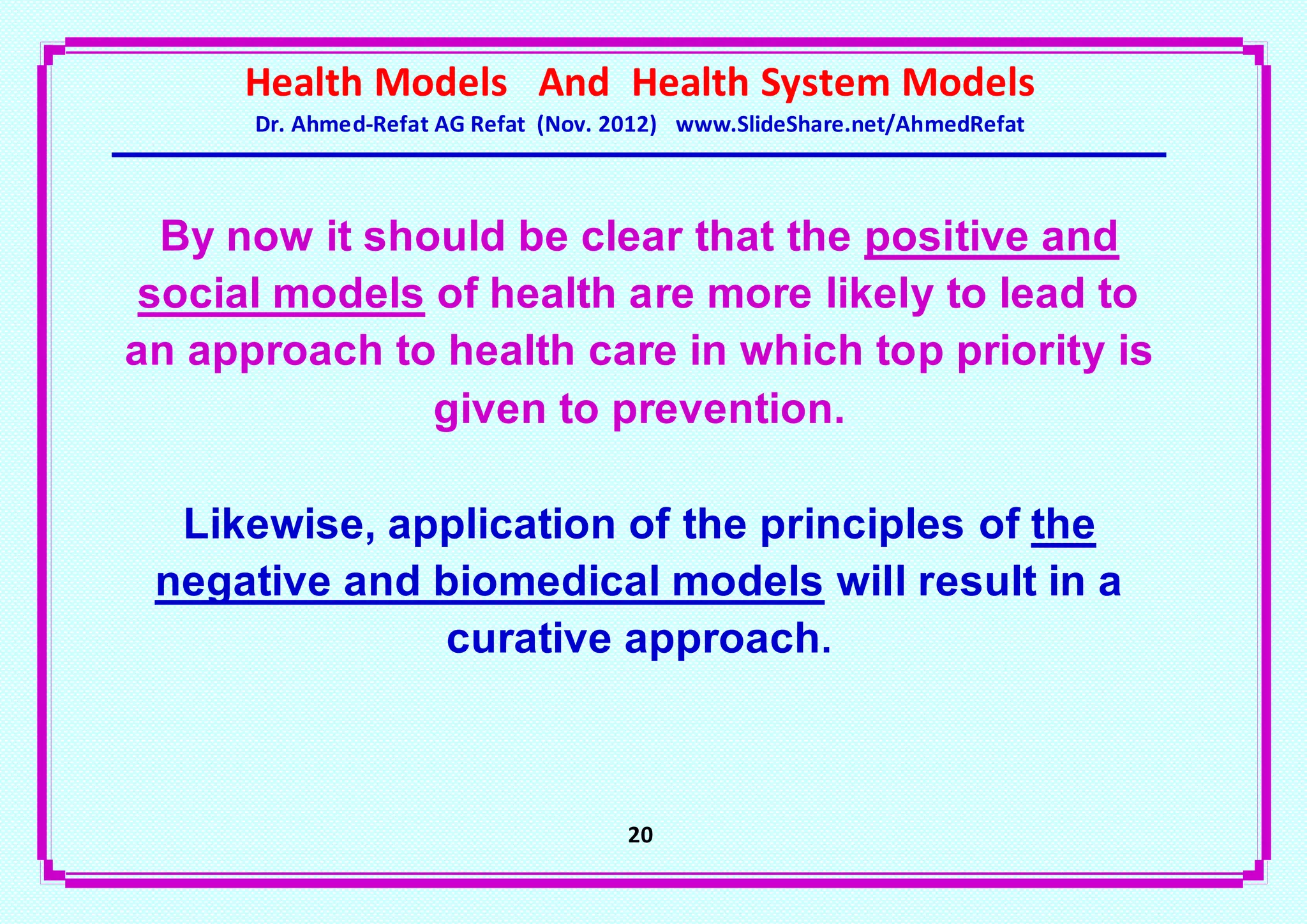 Health system models-an overview | PDF