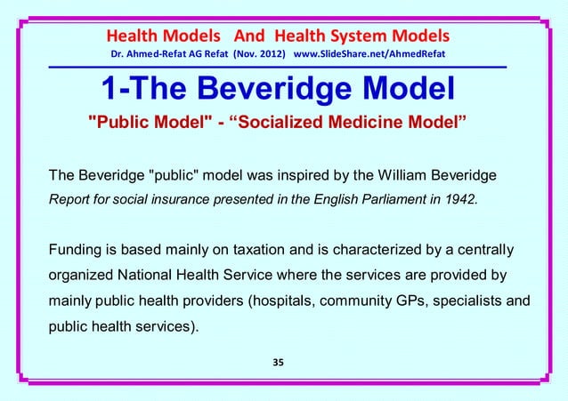 Health system models-an overview | PDF