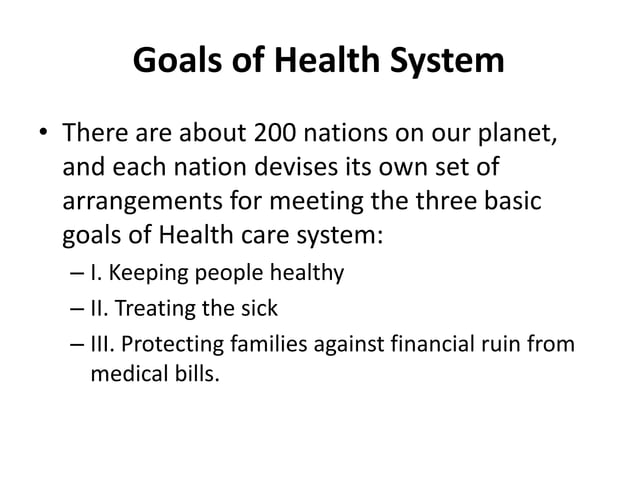 Health system models | PPTX