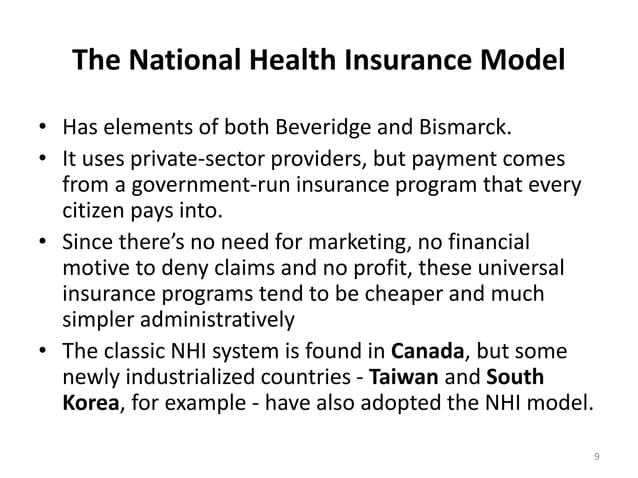 Health system models | PPTX