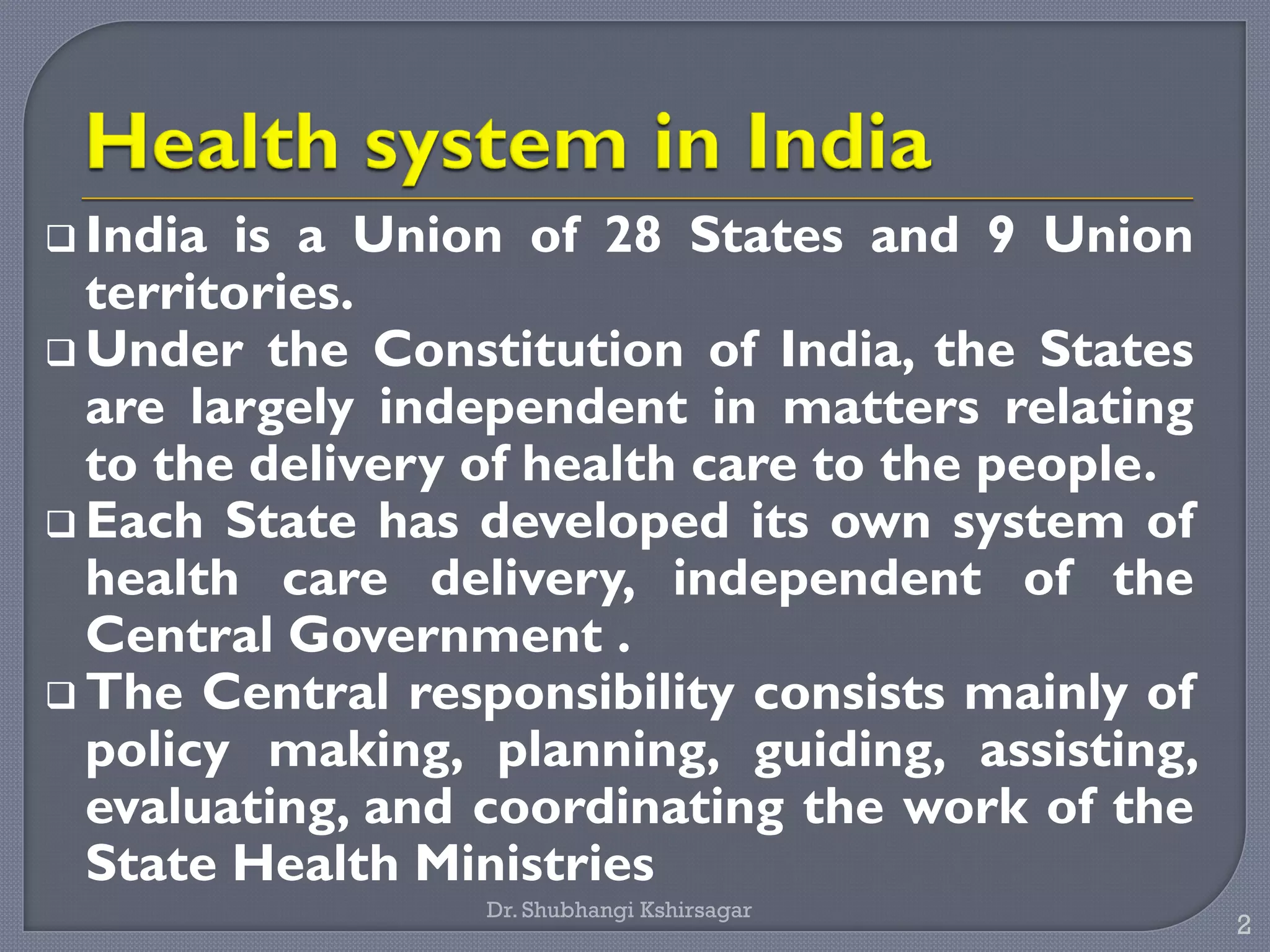 Health system in India / Health Administration | PDF