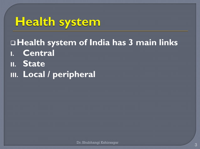 Health system in India / Health Administration | PDF | Healthcare ...