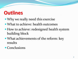 Health system reform overall | PPT
