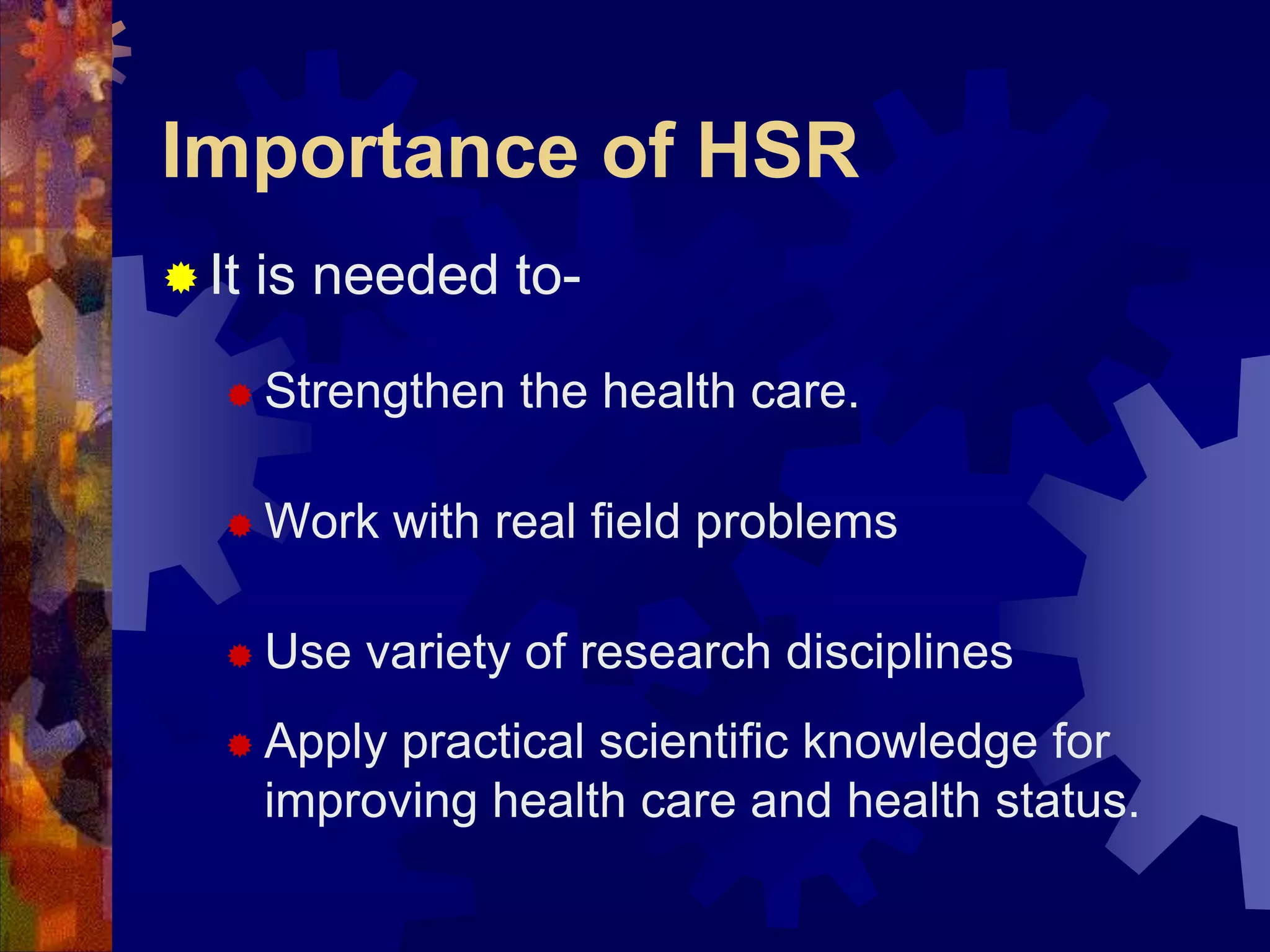Health system research designs and methods | PPT