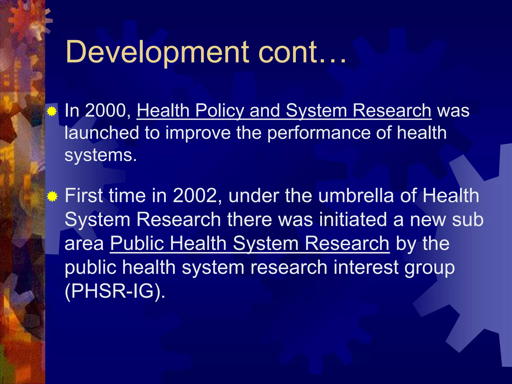 Health system research designs and methods | PPT