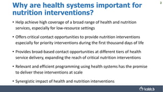Integrating nutrition into health systems: opportunities and challenges | PPTX