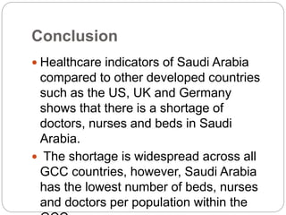 Health systems in saudi arabia | PPTX