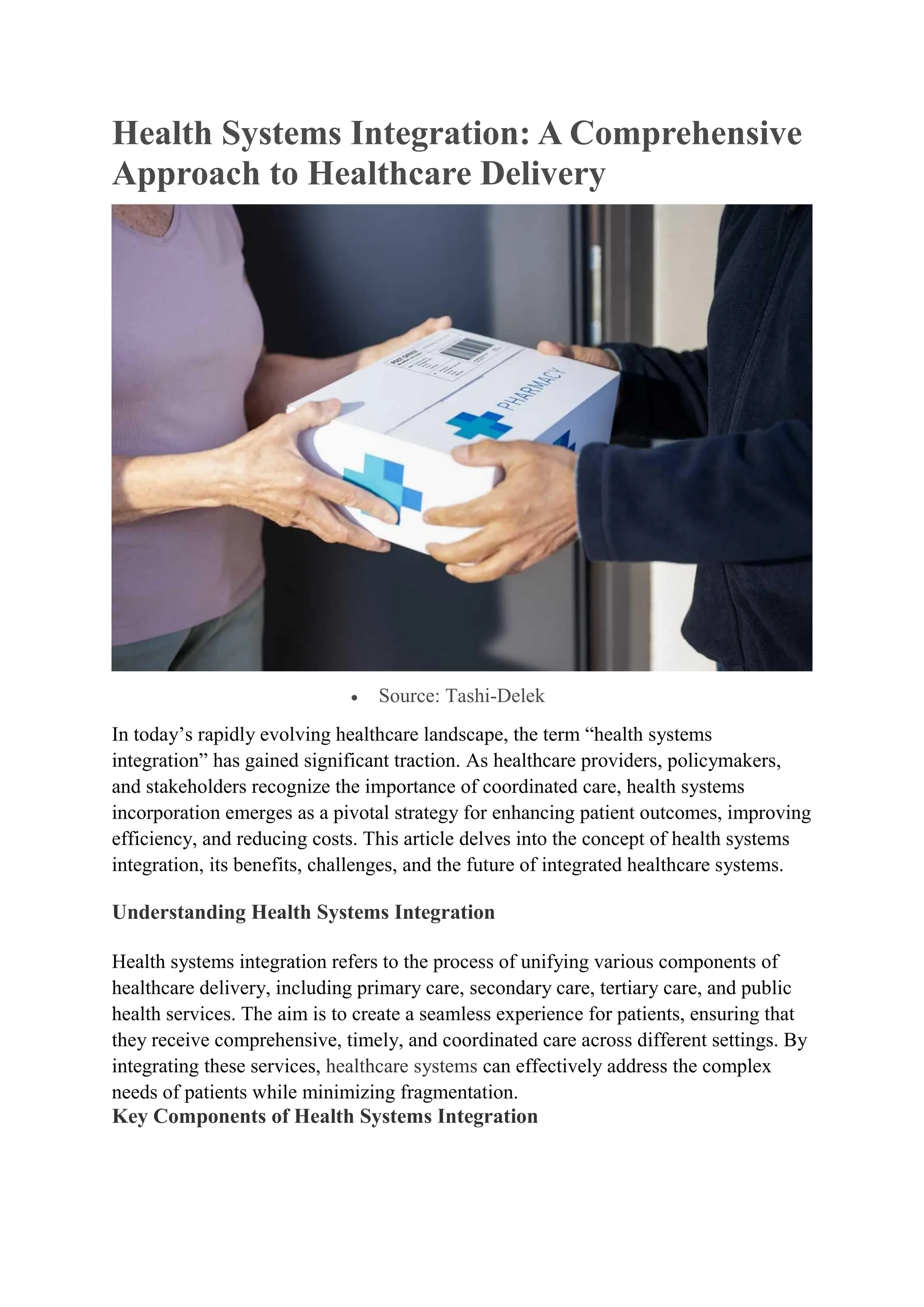 5 Benefits of Health Systems Integration | Visionary CIOs | PDF