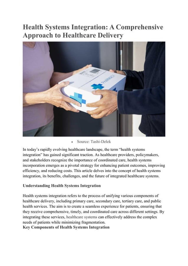 5 Benefits of Health Systems Integration | Visionary CIOs | PDF