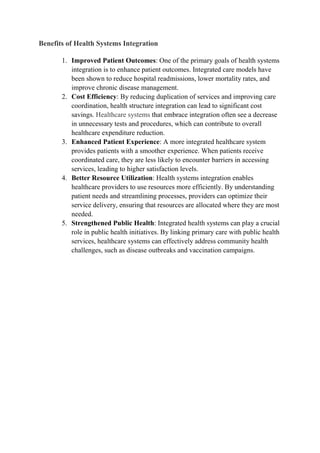 5 Benefits of Health Systems Integration | Visionary CIOs | PDF