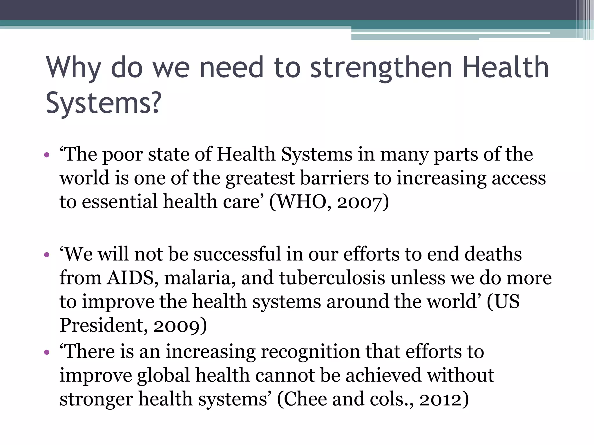 Health systems strengthening | PPTX