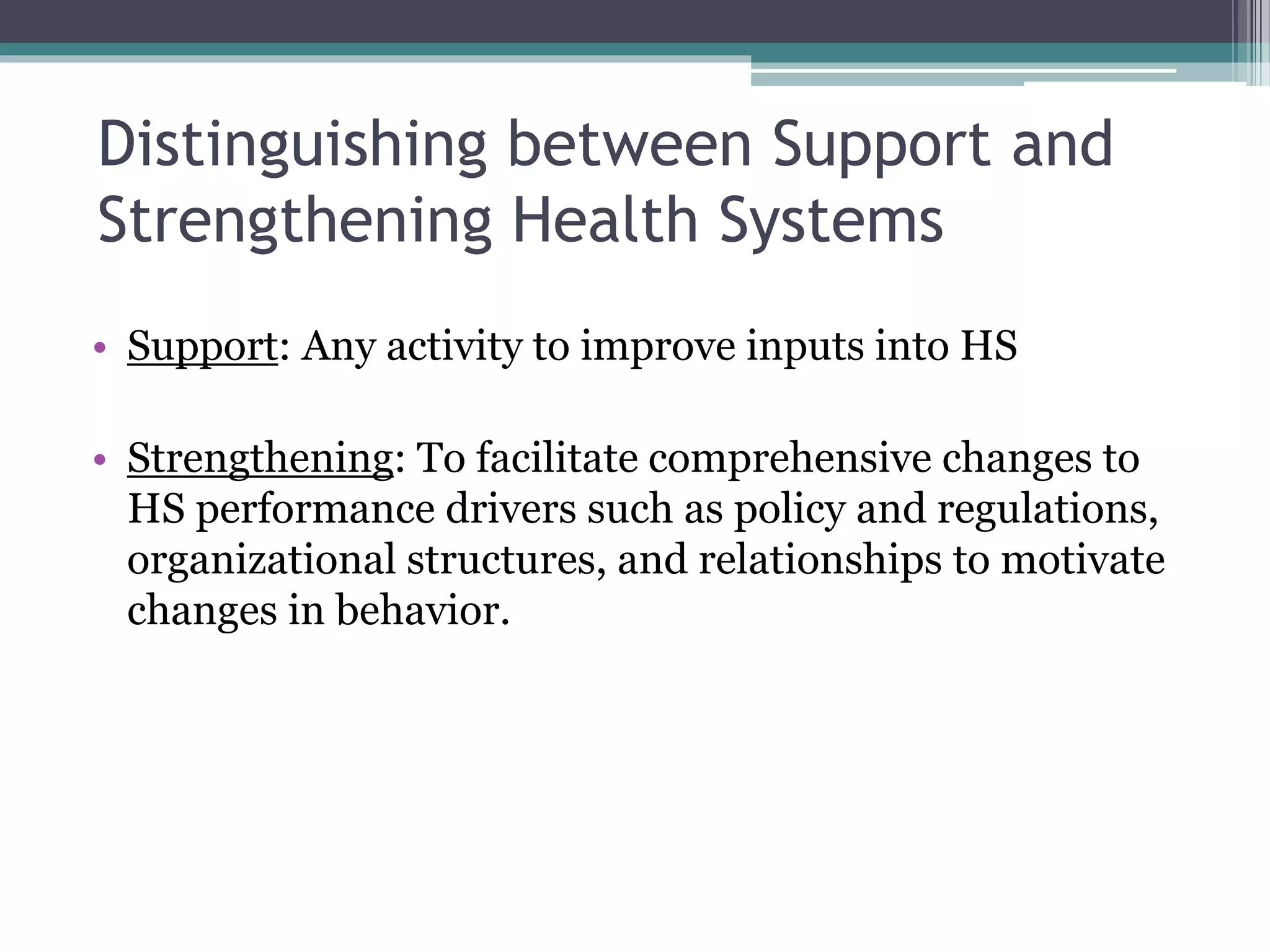 Health systems strengthening | PPTX
