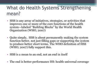 Health systems strengthening | PPTX