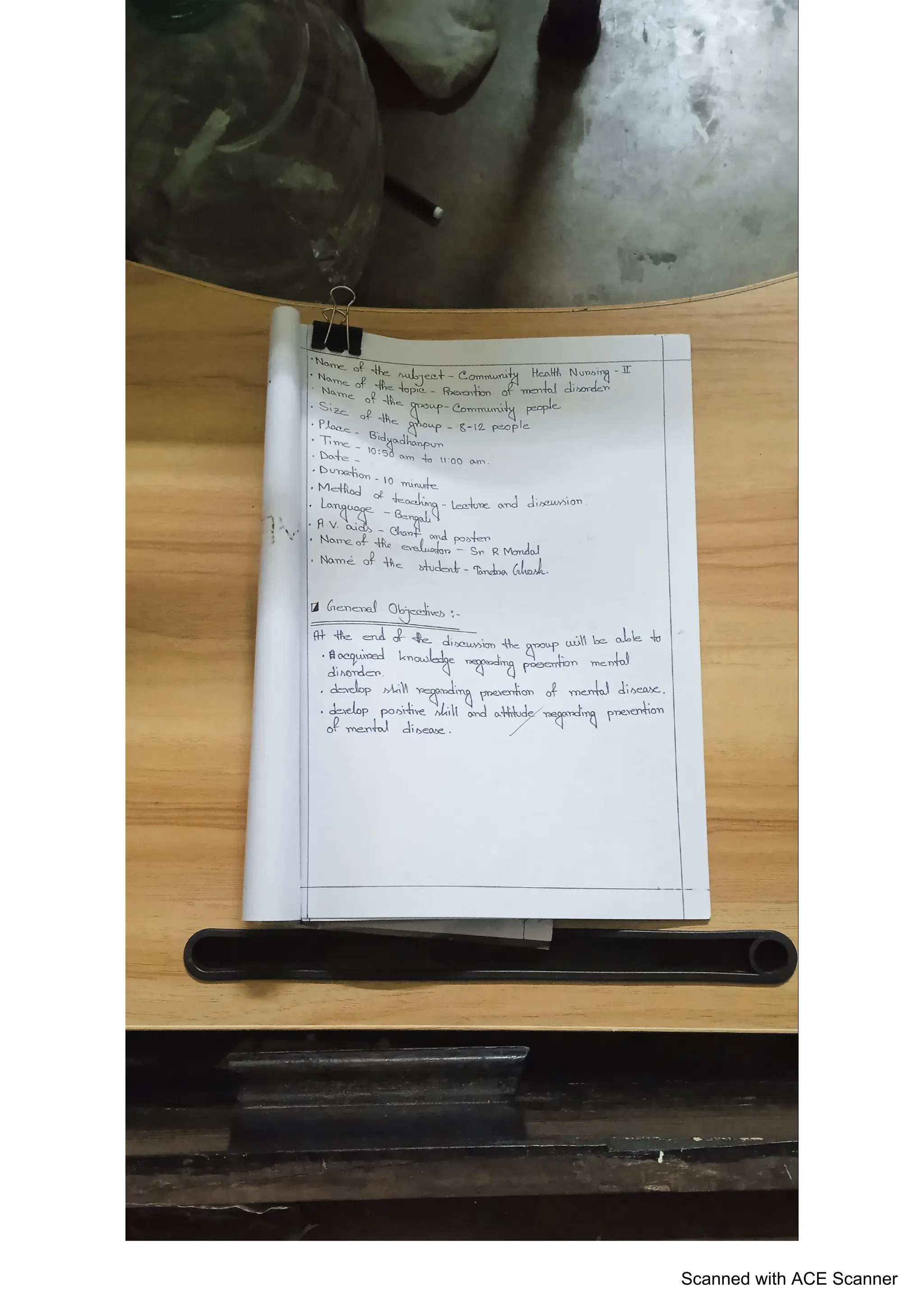 health talk and lesson plan on prevention of mental disorder.pdf