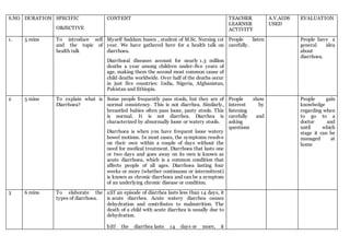Health talk on diarrhea | DOCX