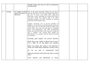 Health talk on diarrhea | DOCX