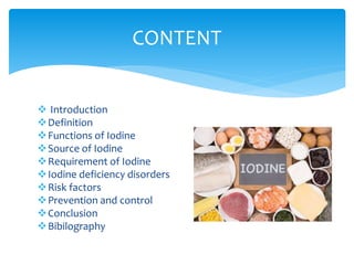 Health talk on iodine deficiency | PPTX