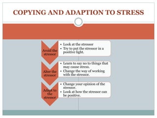 Health talk on management of stress | PPTX