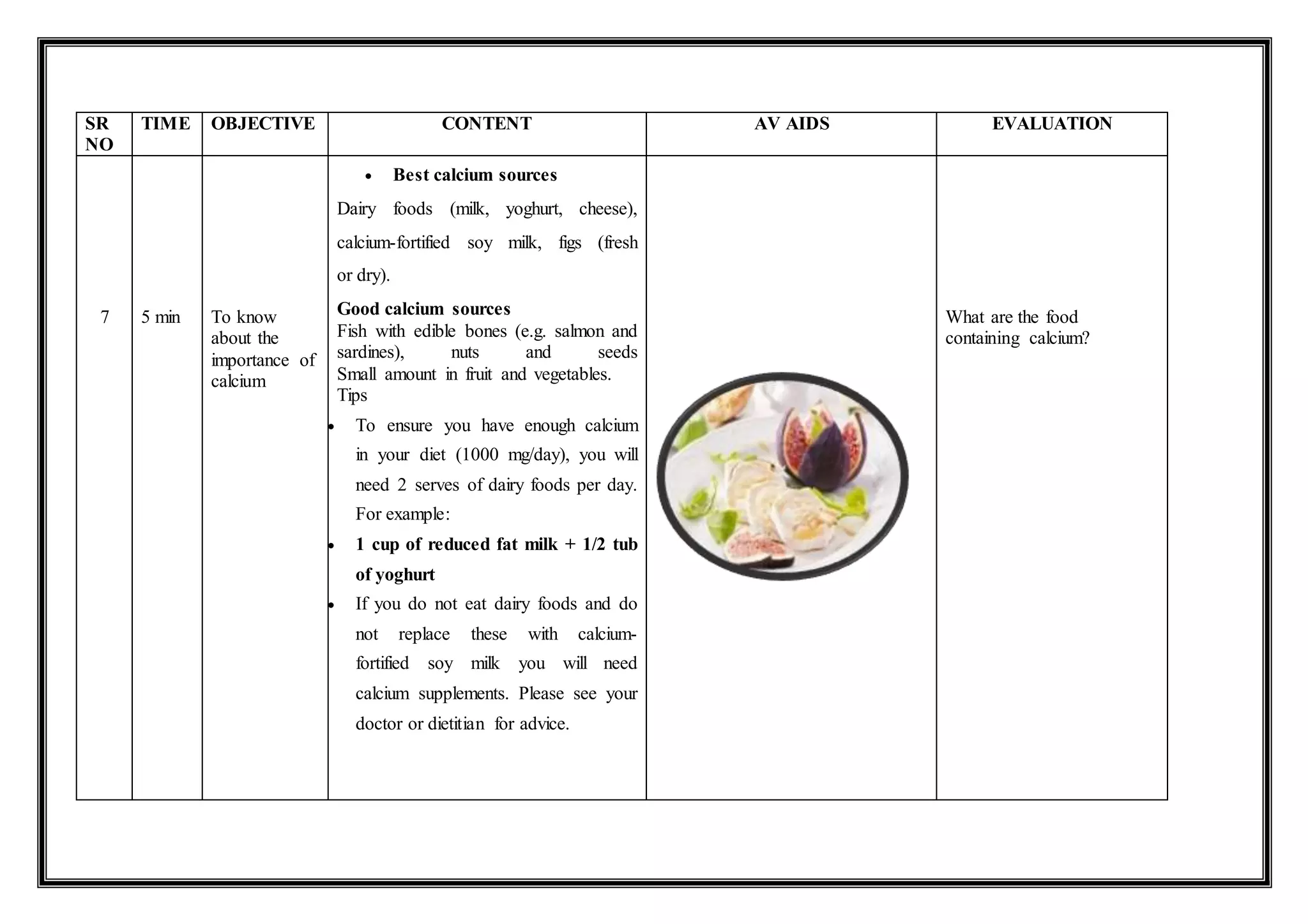 Health talk on postnatal diet lesson Plan use in Clinical Submission in ...