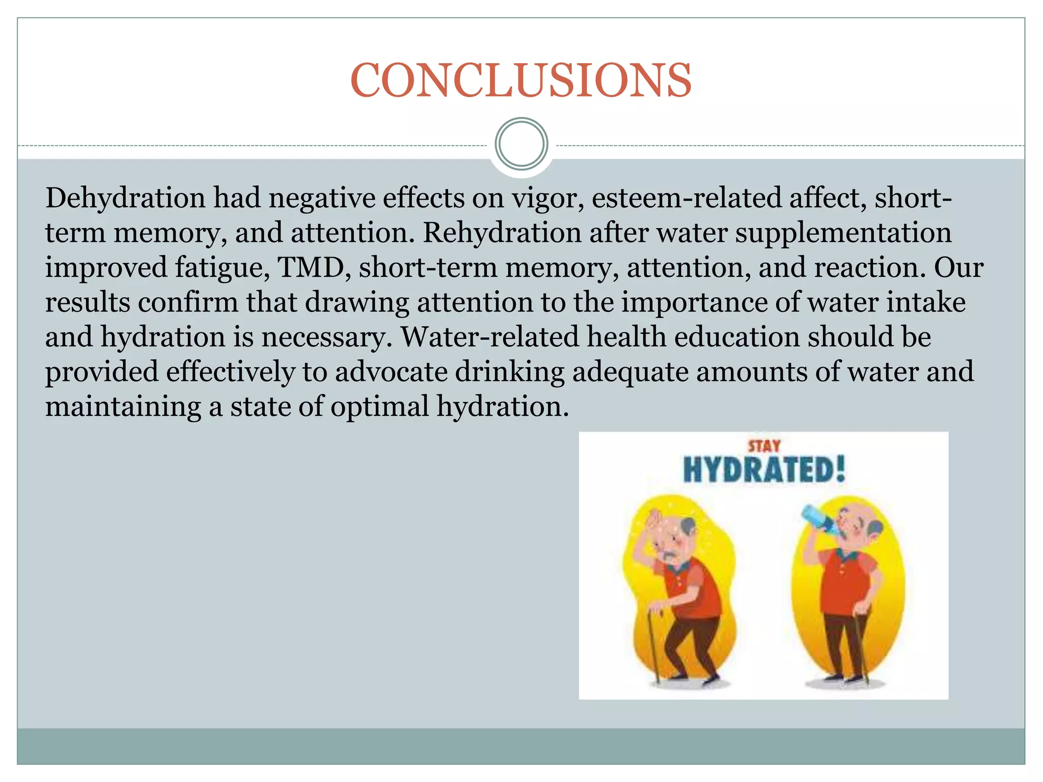 Health talk on prevention of dehydration | PPTX