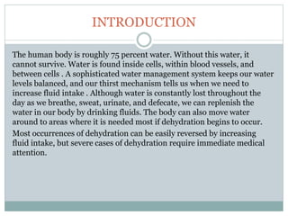 Health talk on prevention of dehydration | PPTX