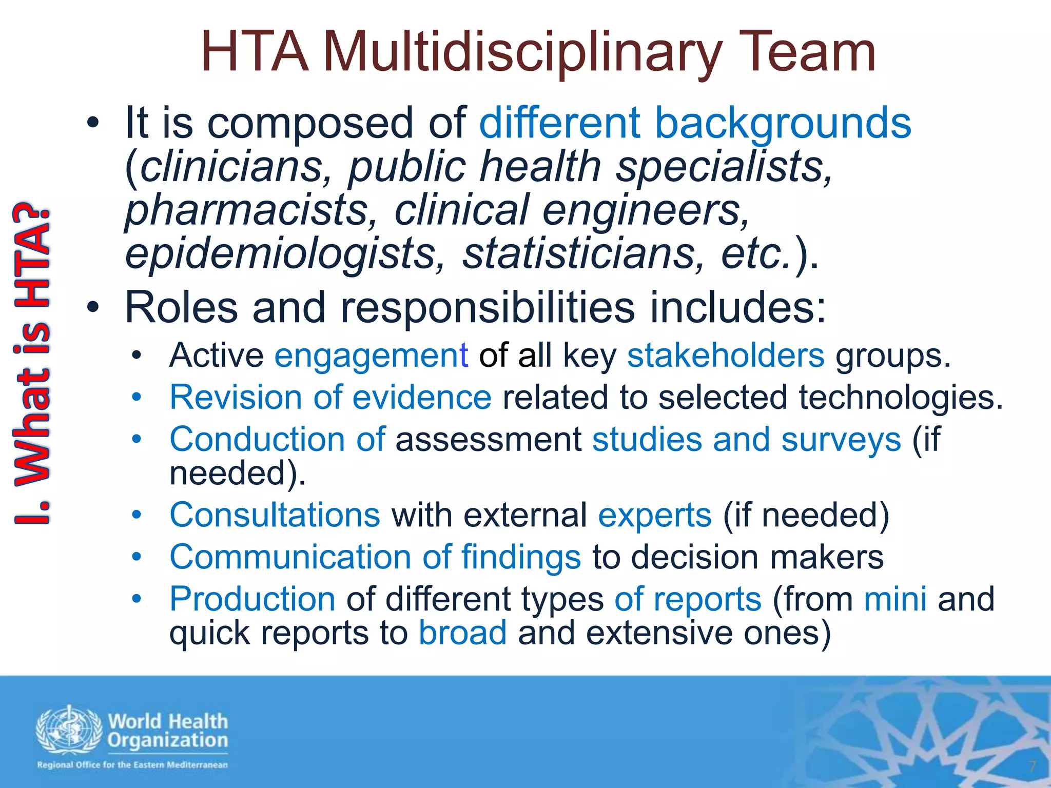 Health Technology Assessment (HTA): a tool for evidence-informed ...